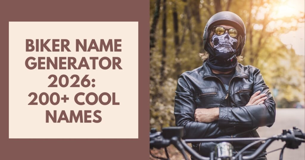 Biker Name Generator (2026): 200+ Cool Names