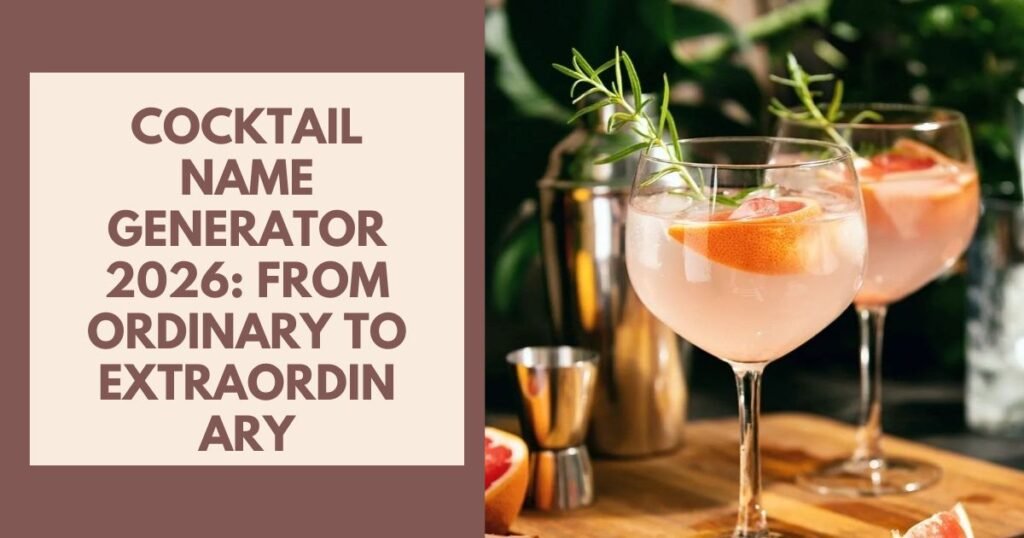 Cocktail Name Generator 2026: From Ordinary to Extraordinary