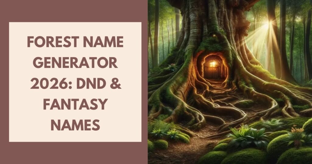 Forest Name Generator 2026: DnD & Fantasy Names