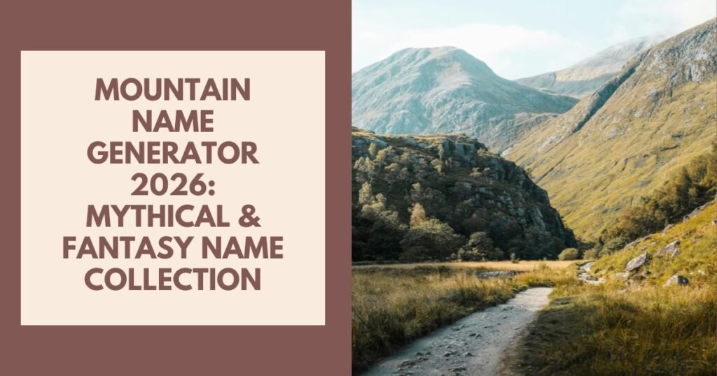 Mountain Name Generator 2026: Mythical & Fantasy Collection